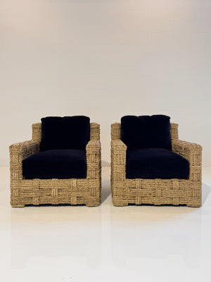 The Rope Lounge Chair with Pierre Frey Teddy Mohair Cushions – FORSYTH